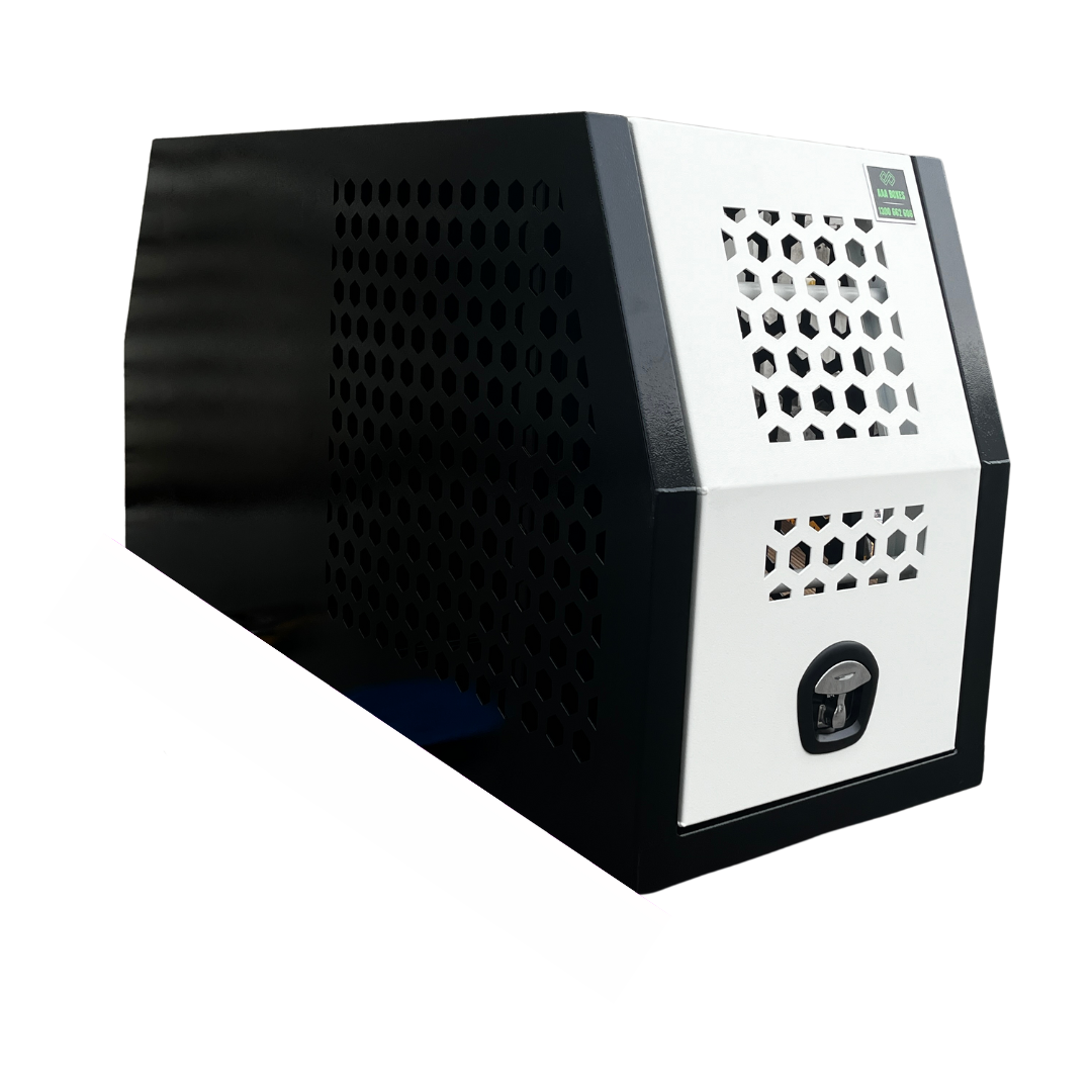 600MM DOG BOX (HALF)- BLACK & WHITE